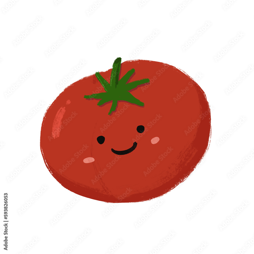 Tomato illustration png hand-drawing cute illustration for kids ...