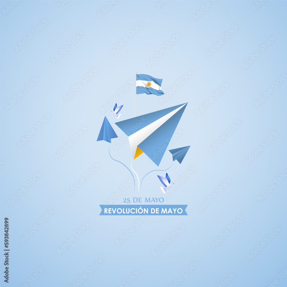 Vector Illustration Of 25 De Mayo Revolución De Mayo Stock Vector