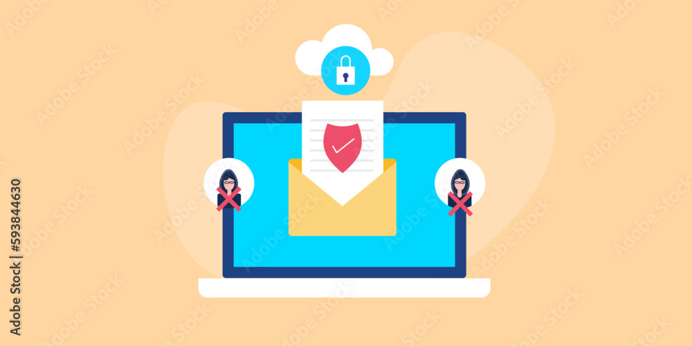 Cloud security, email data protection from anonymous hacker attack ...
