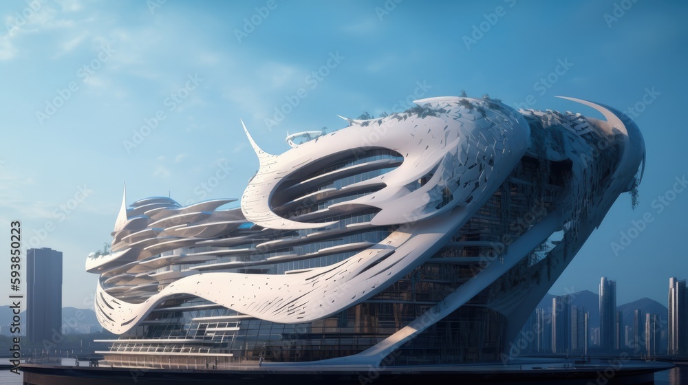 Soaring Architecture: White Building Inspired by a Wing Shape ...