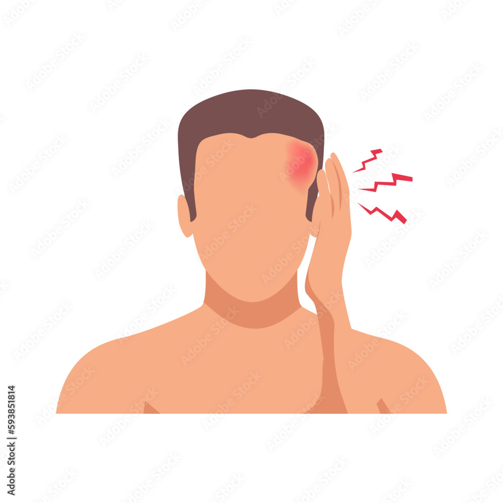 Head Injury Illustration Stock Vector | Adobe Stock