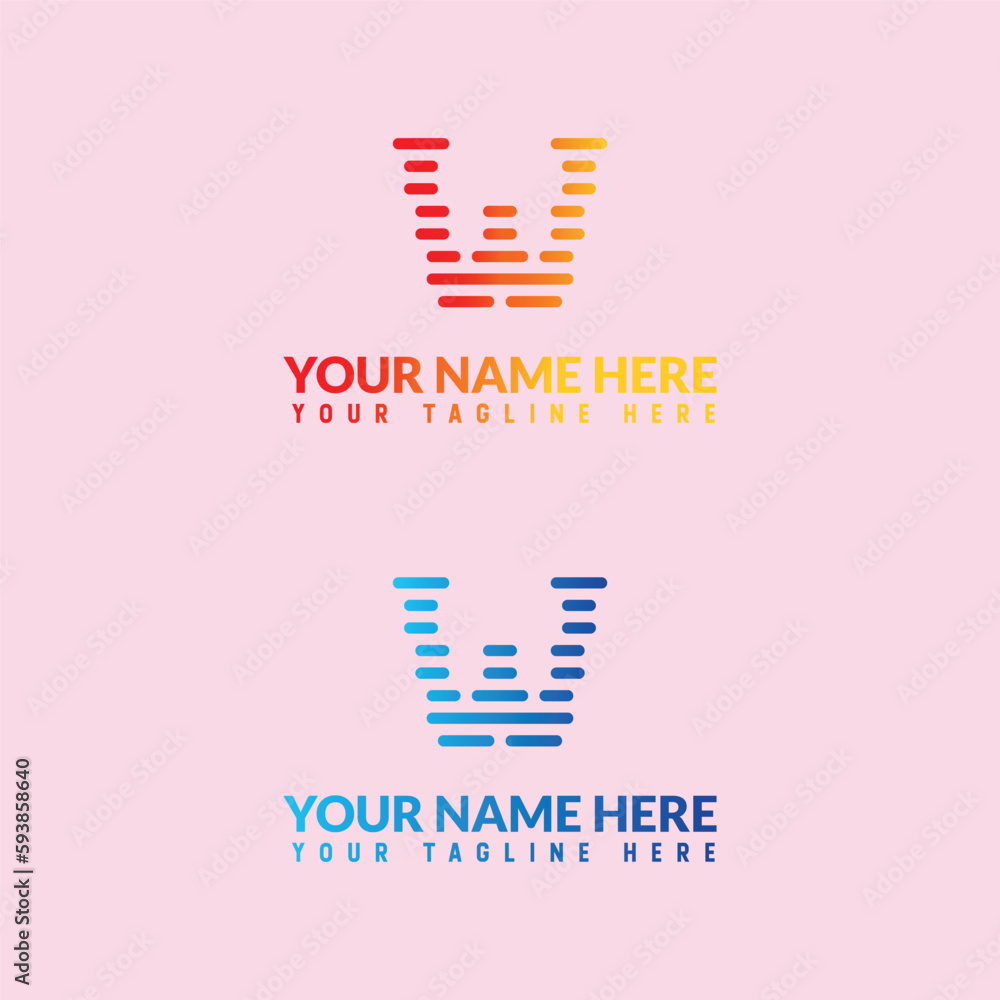W letter logo or w text logo and w word logo design. Stock Vector ...