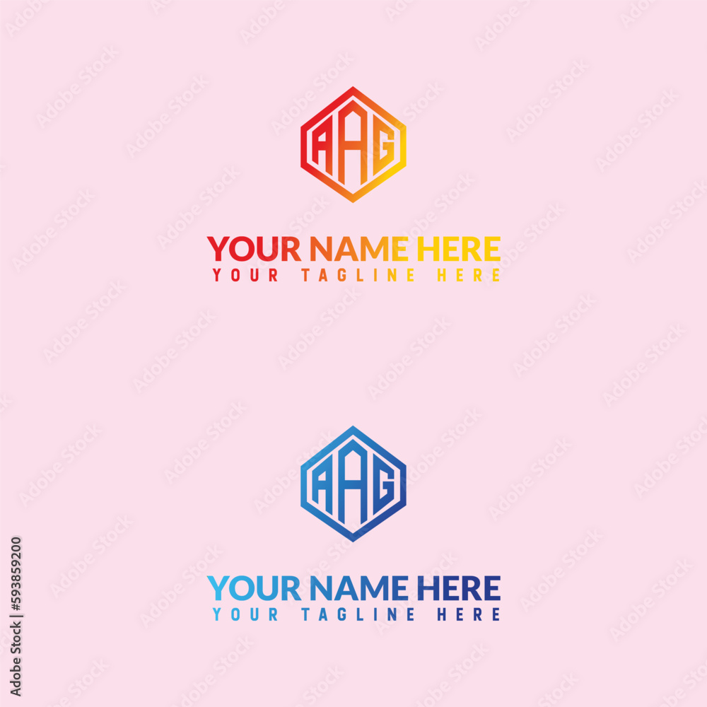 Aag letter logo or aag text logo and aag word logo design. Stock Vector ...