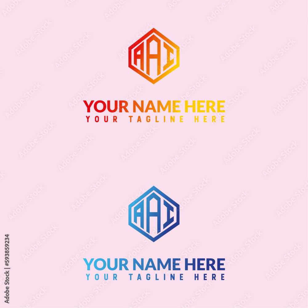 Aai letter logo or aai text logo and aai word logo design. Stock Vector ...