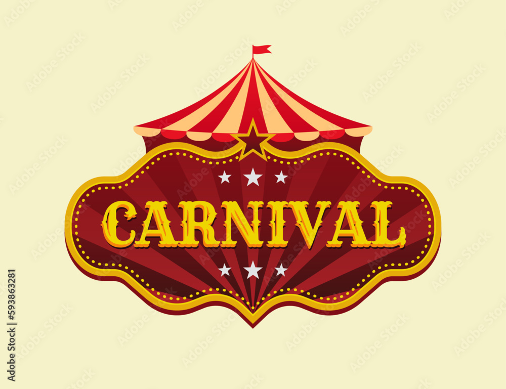 Carnival Circus Frame. Sign circus, circus banner Stock Vector | Adobe ...