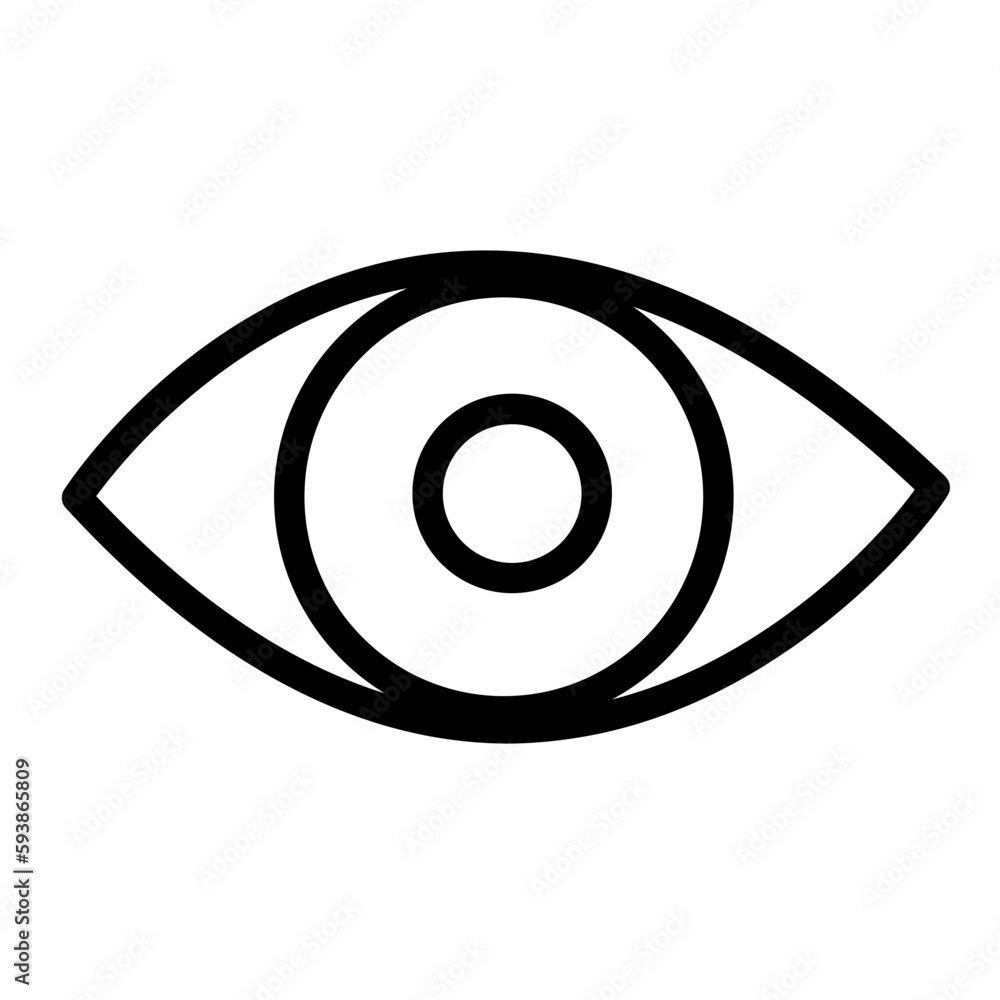 The Eye icon represents visibility or surveillance, commonly used in ...