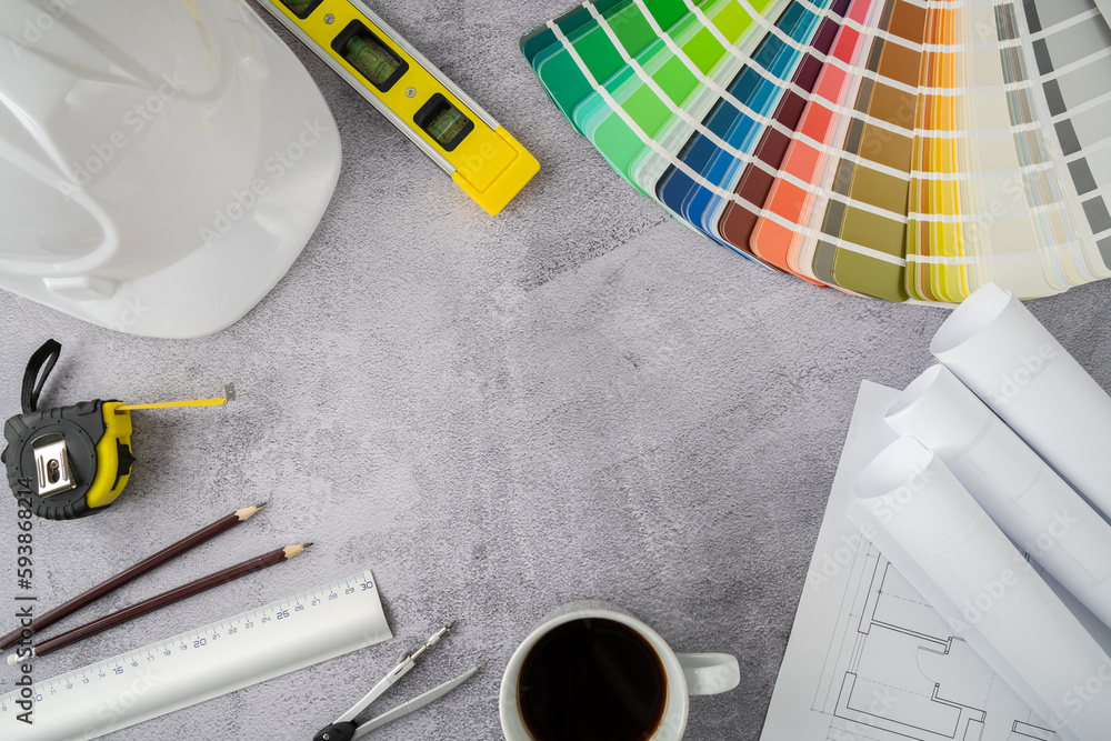 Home floor plans, color palette guide catalog with colour swatches ...