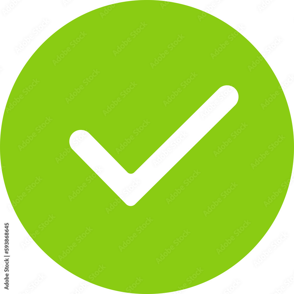 Green checkmark tick in png. Correct tick symbol. Round checkmark tick ...