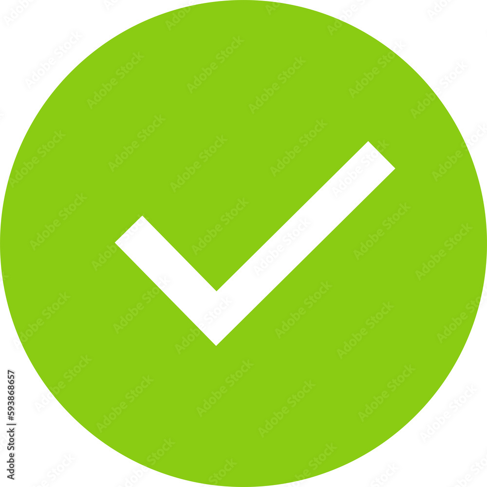 Green checkmark tick in png. Correct tick symbol. Round checkmark tick ...