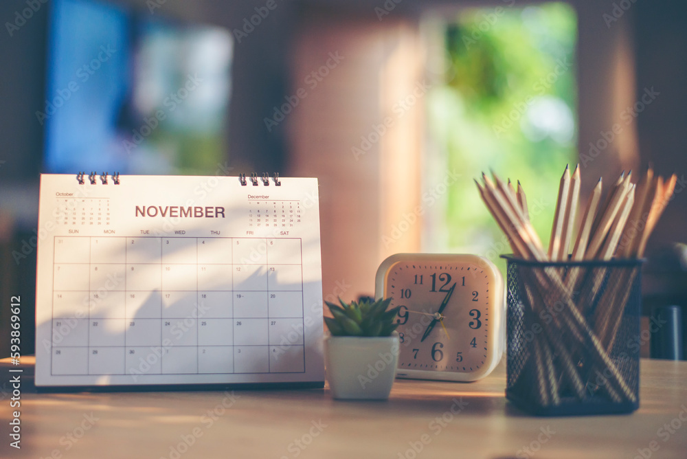 2023 Calendar desk place on business table. Desktop Calender for ...