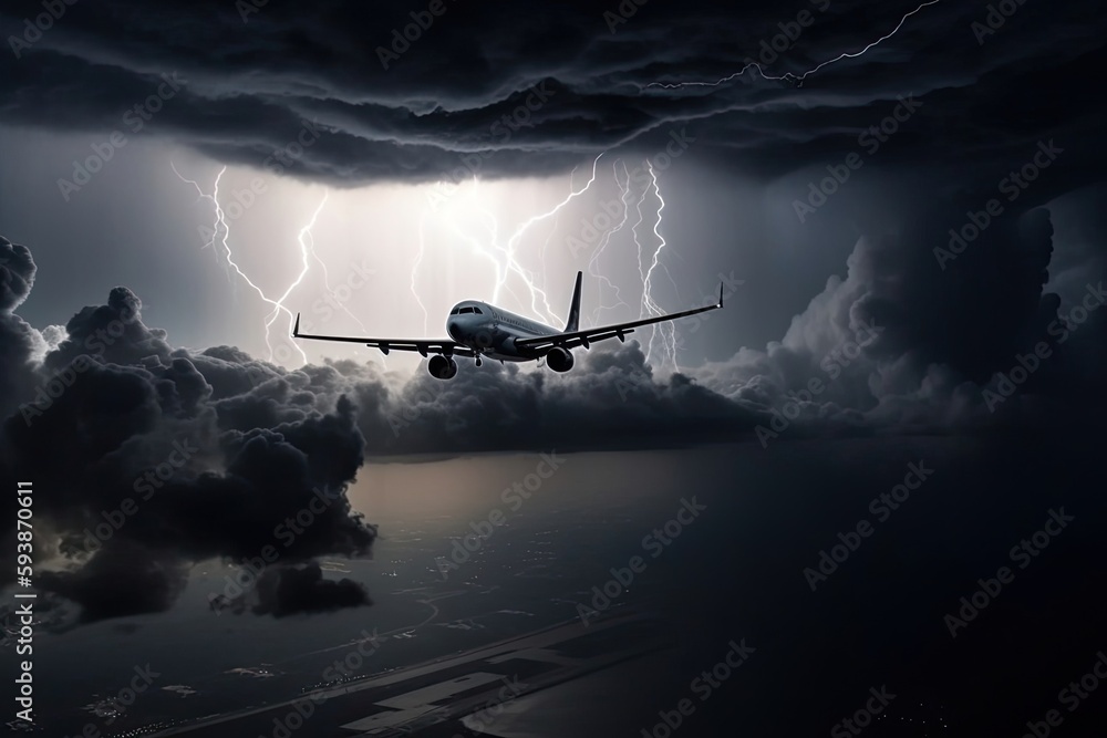 An airliner in a thunderstorm is a dangerous and unsettling situation ...
