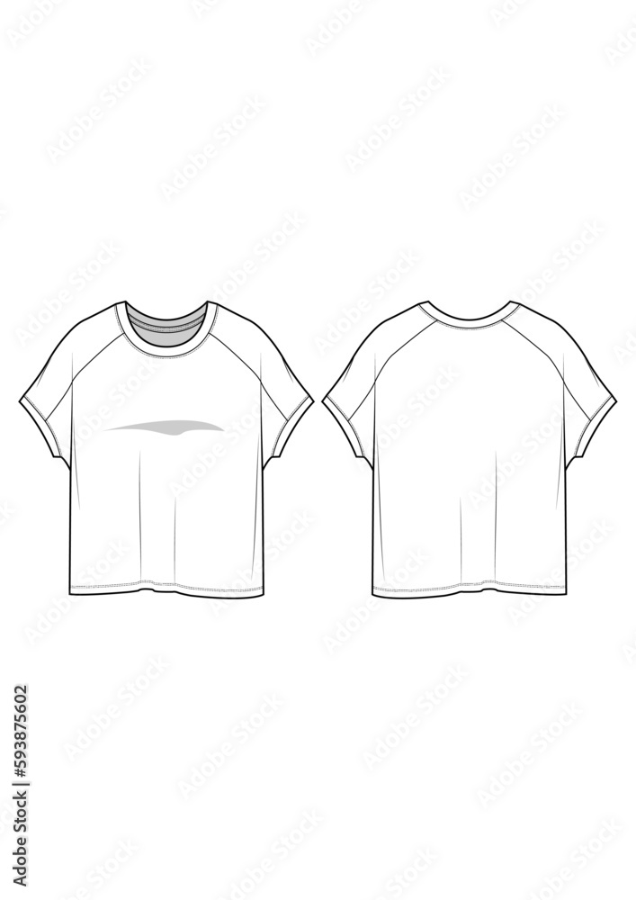 Jersey ,French Terry, Fleece Oversize sweatshirt top technical drawing ...