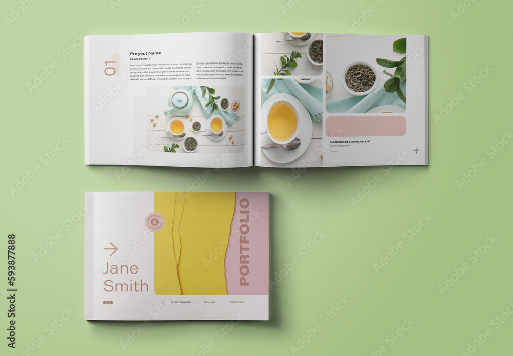 Personal Portfolio Layout Stock Template | Adobe Stock