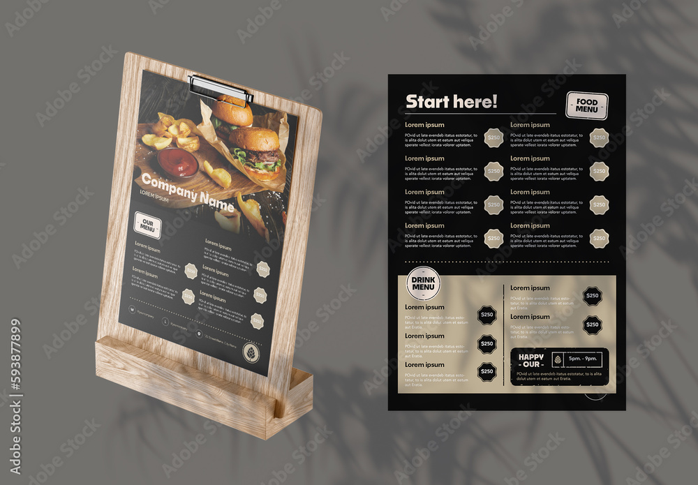 Restaurant Menu Layout Stock Template | Adobe Stock
