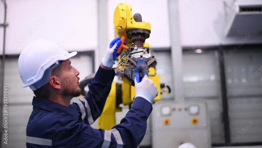 Engineer factory industry wearing safety uniform work and checking ...