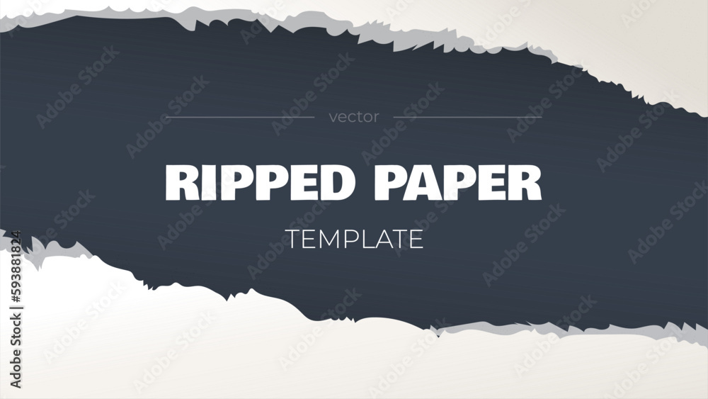 Poster Torn Paper Template – Tableau | Europosters