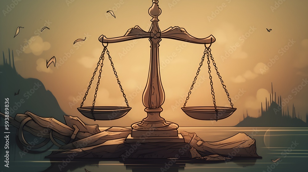 The scale of justice - symbole de la justice Stock Illustration | Adobe ...