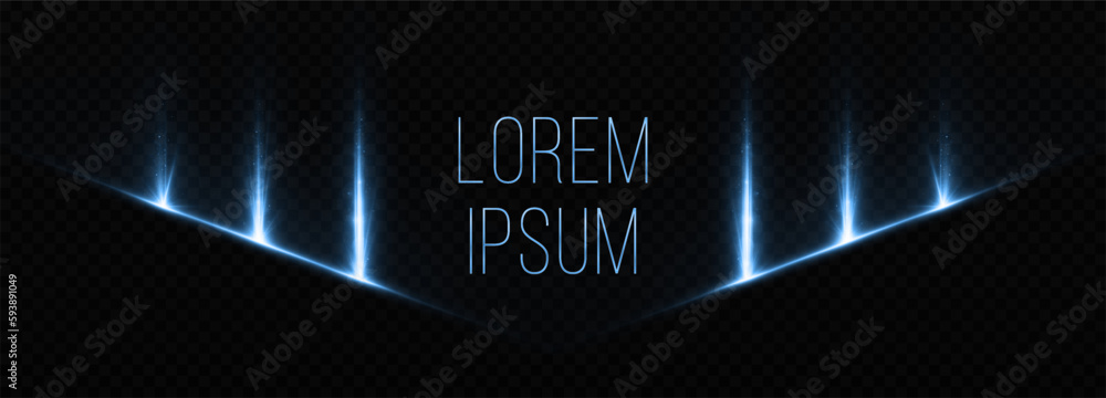 Abstract glowing banner with light effect. Luxury sparkle banner. Shiny ...