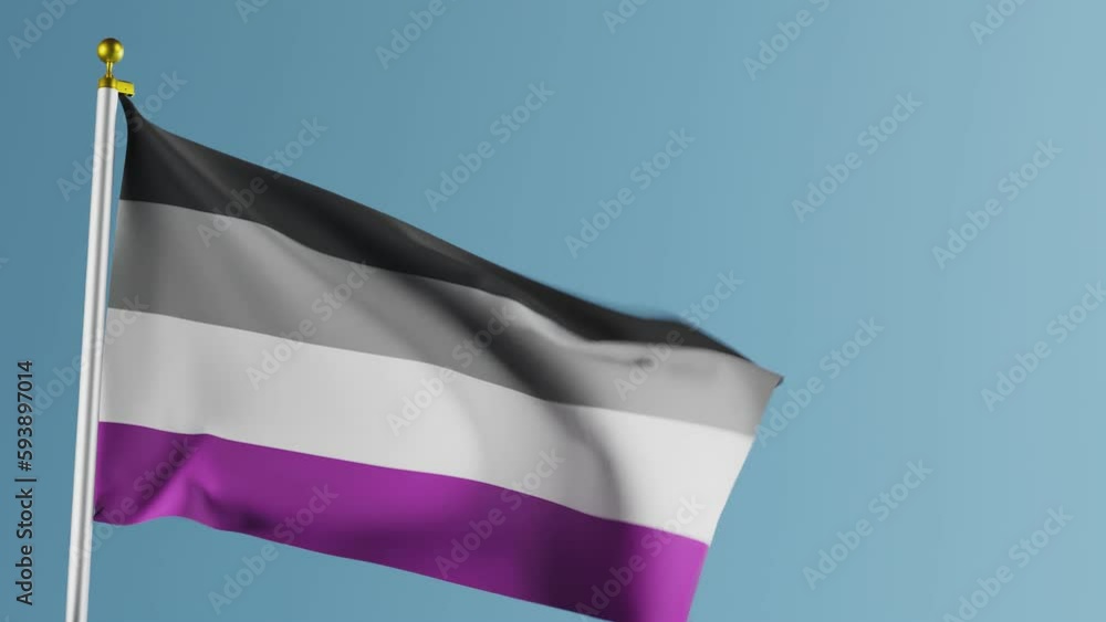 3D render of waving Gender Fluid Pride Flag against white background ...