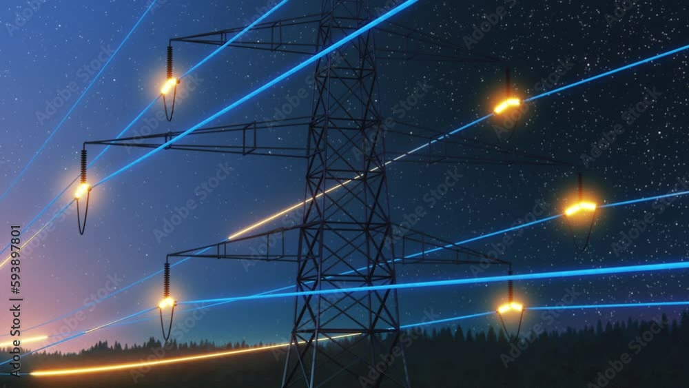 Power Transmission Lines with 3D Digital Visualization of Electricity ...