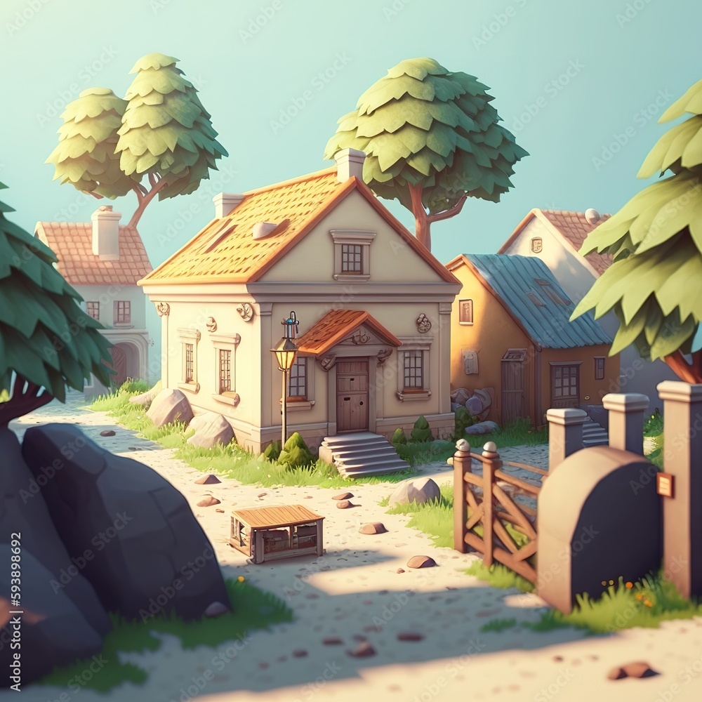 Sprite sheet and art set of a village, for artists and video game ...