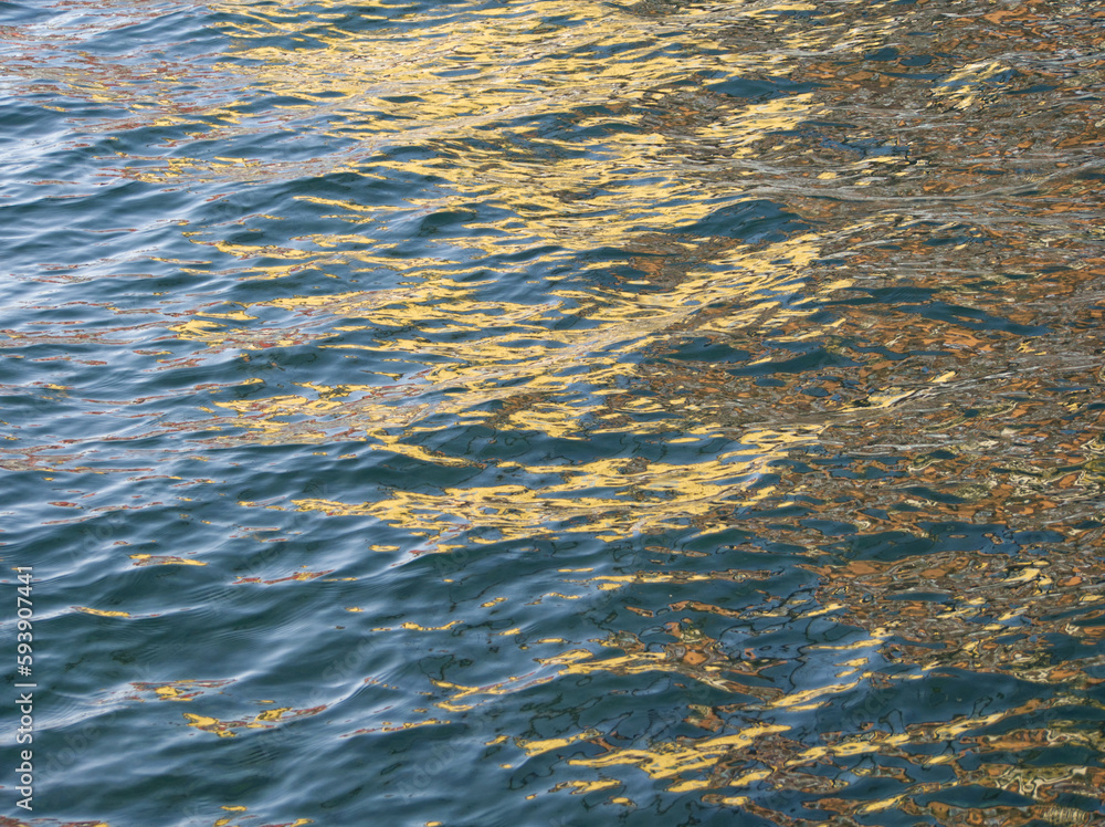 Abstract blue water reflex background. Reflection and abstract ...