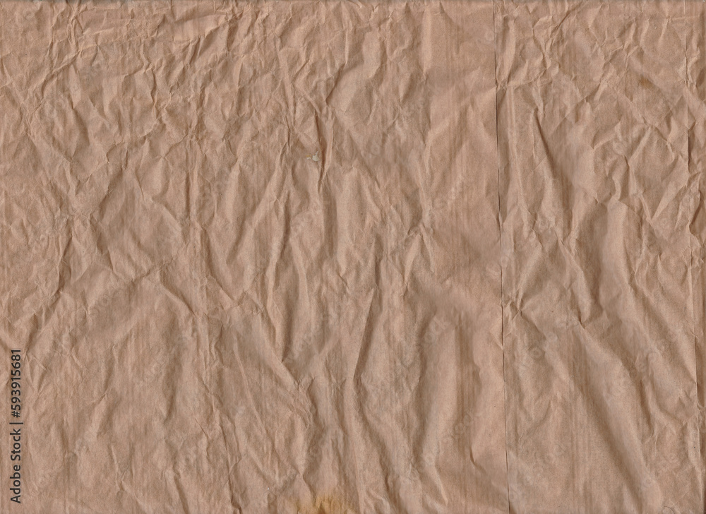 Kraft crumpled cardboard paper texture effect for graphic design and ...