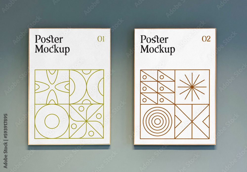 Double Poster PSD Mockup Stock Template | Adobe Stock
