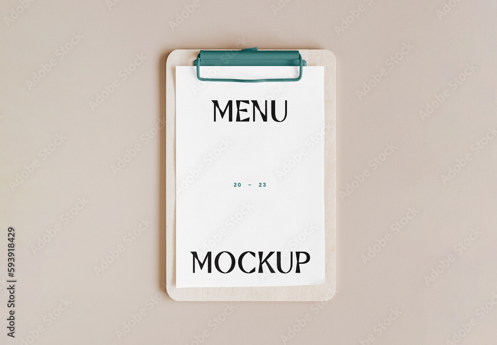 Menu Card Mockup Stock Template | Adobe Stock
