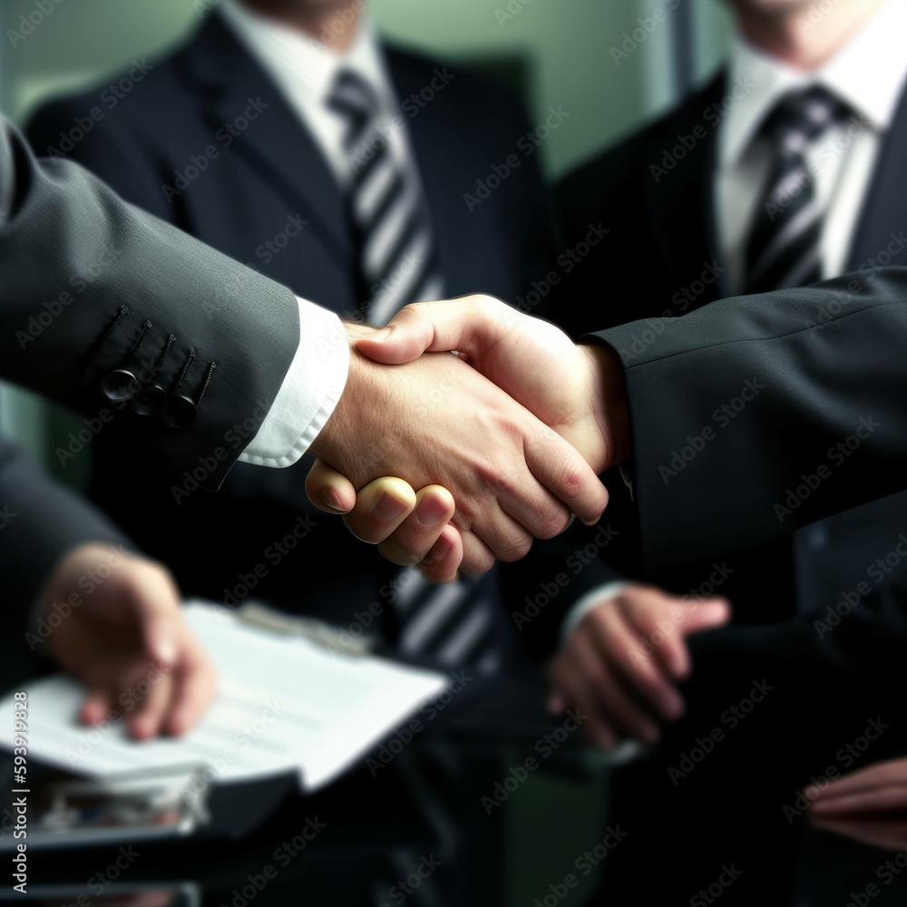 business people shaking hands greeting getting acquainted at office ...
