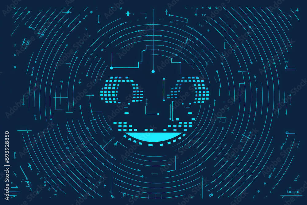 Smiley Of Computer System. Generative AI Stock Illustration | Adobe Stock