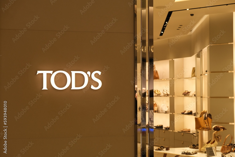 Shanghai,China-April 15th 2023: TOD'S retail store and brand logo ...
