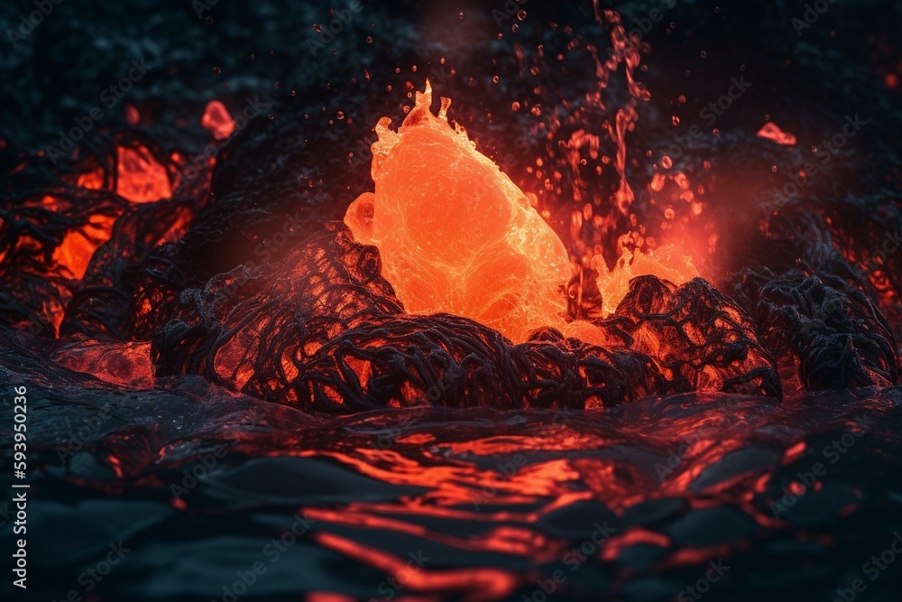 Fire & Lava Flow Meets Cooling Water - Dynamic Desktop Background ...