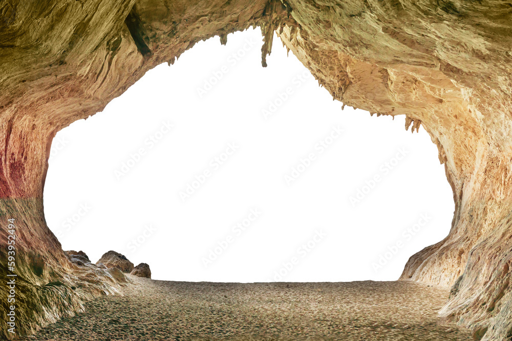 Big empty cave with entrance exit in PNG isolated on transparent ...