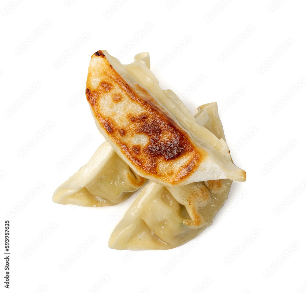 Gyoza Chinese Dumplings Isolated, Fried Vegetable Jiaozi, Chicken Momo ...