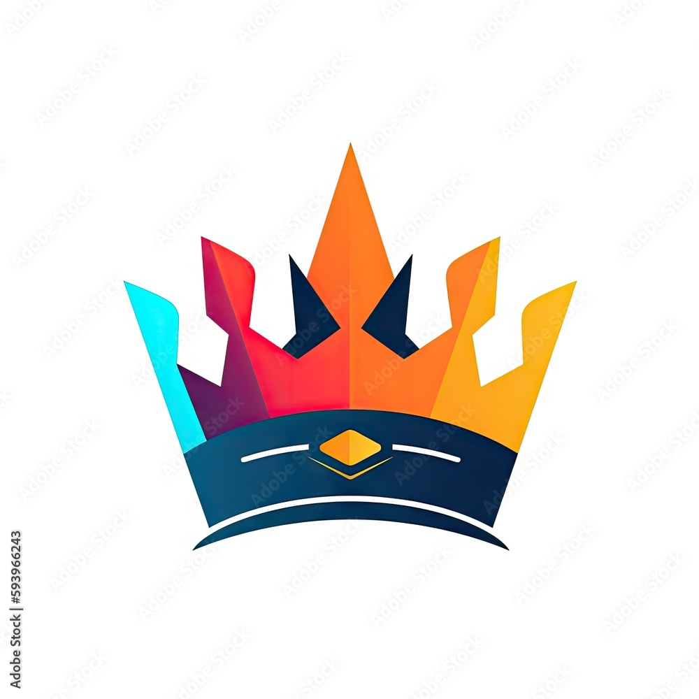 Cartoon Crown Logo for Esports - Simple and Clean Design for White ...