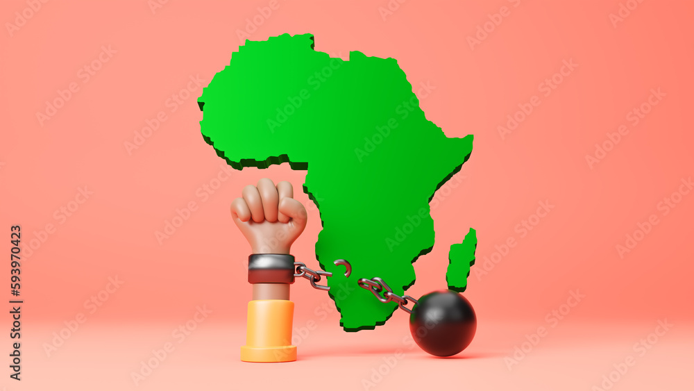 Happy African Liberation Day on background for national unity, union ...