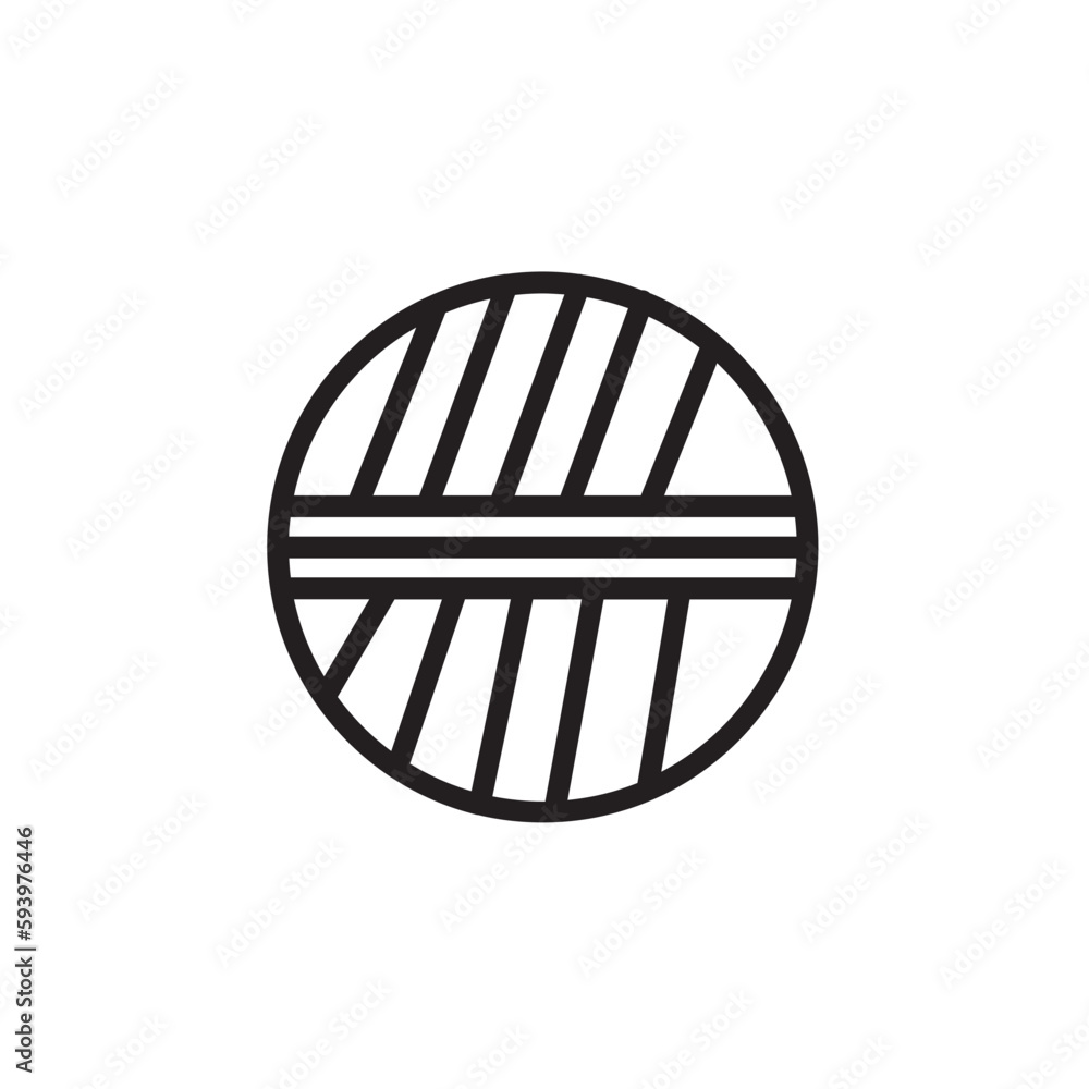 Acrylic Textile Fabric Outline Icon Stock Vector | Adobe Stock