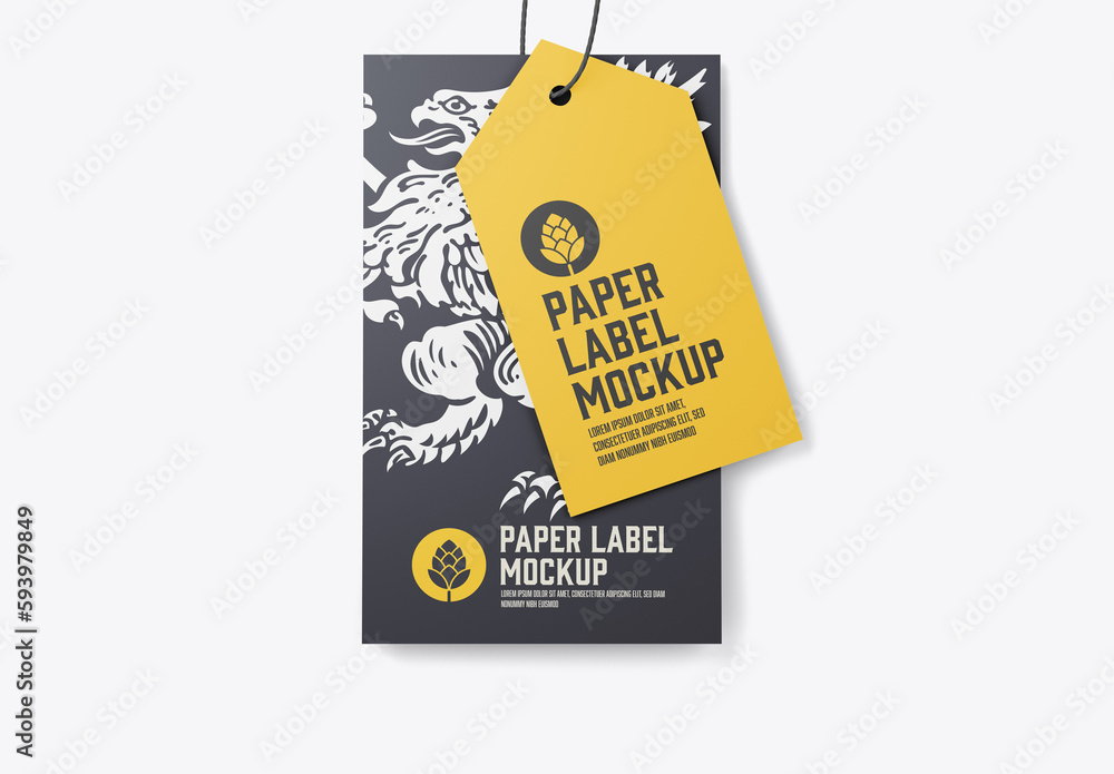 Paper Tag Mockup Stock Template | Adobe Stock