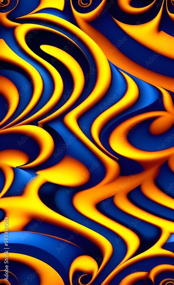 Abstract dark blue pattern in 3D style. Generated by AI. General design ...