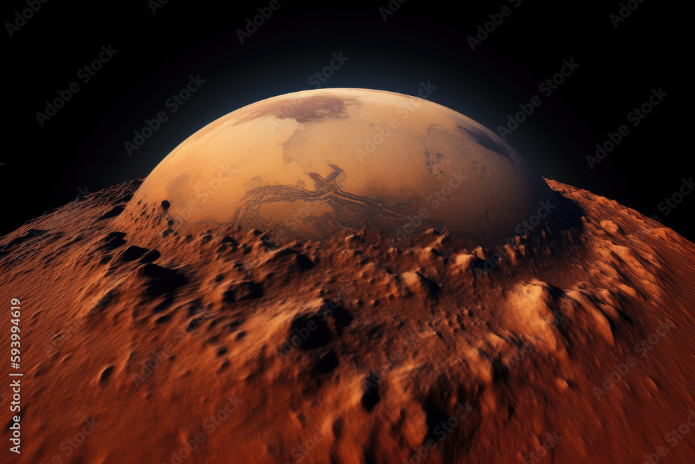 Surface of planet Mars, 8K HDRI map, spherical environment panorama ...