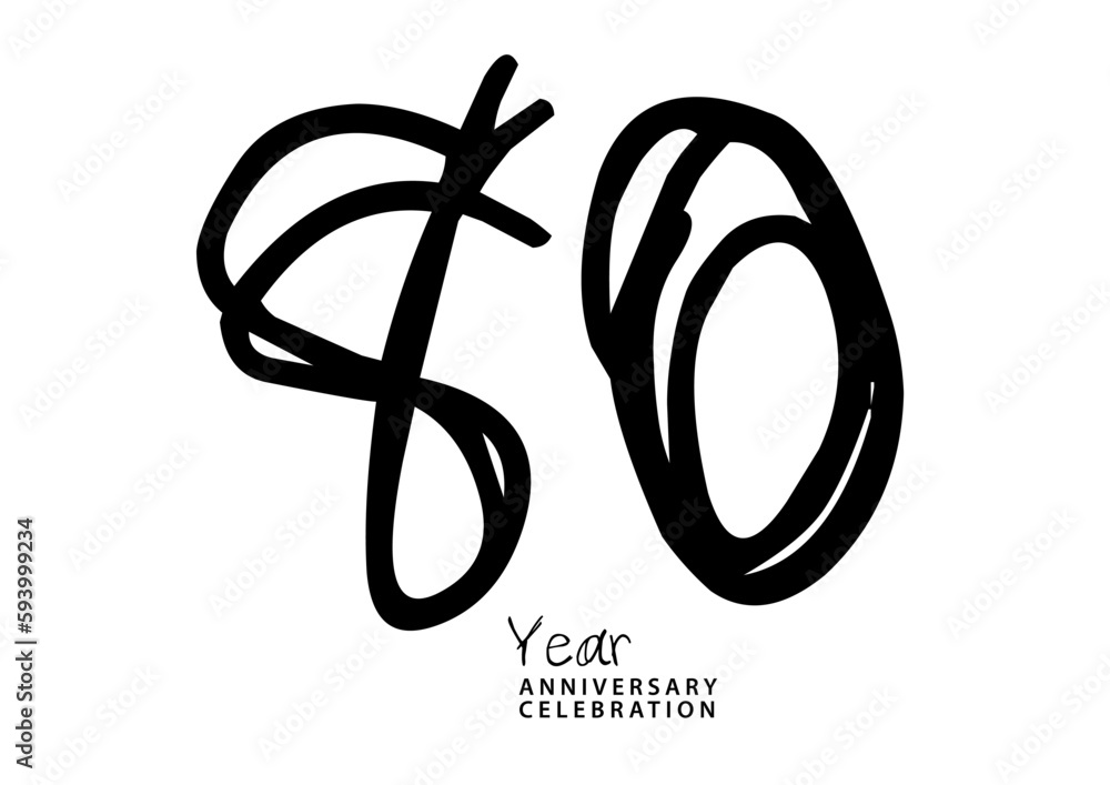 80 year anniversary celebration black color logotype vector, 80 number ...