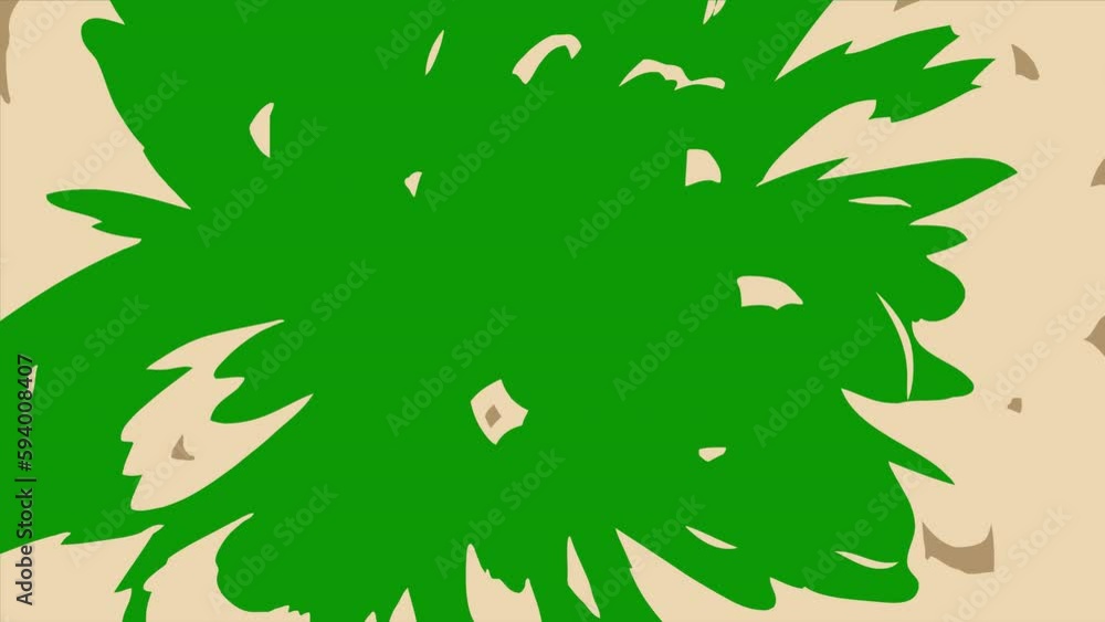 Cartoon smoke explosion on a green screen. Cartoon Smoke dust animation ...
