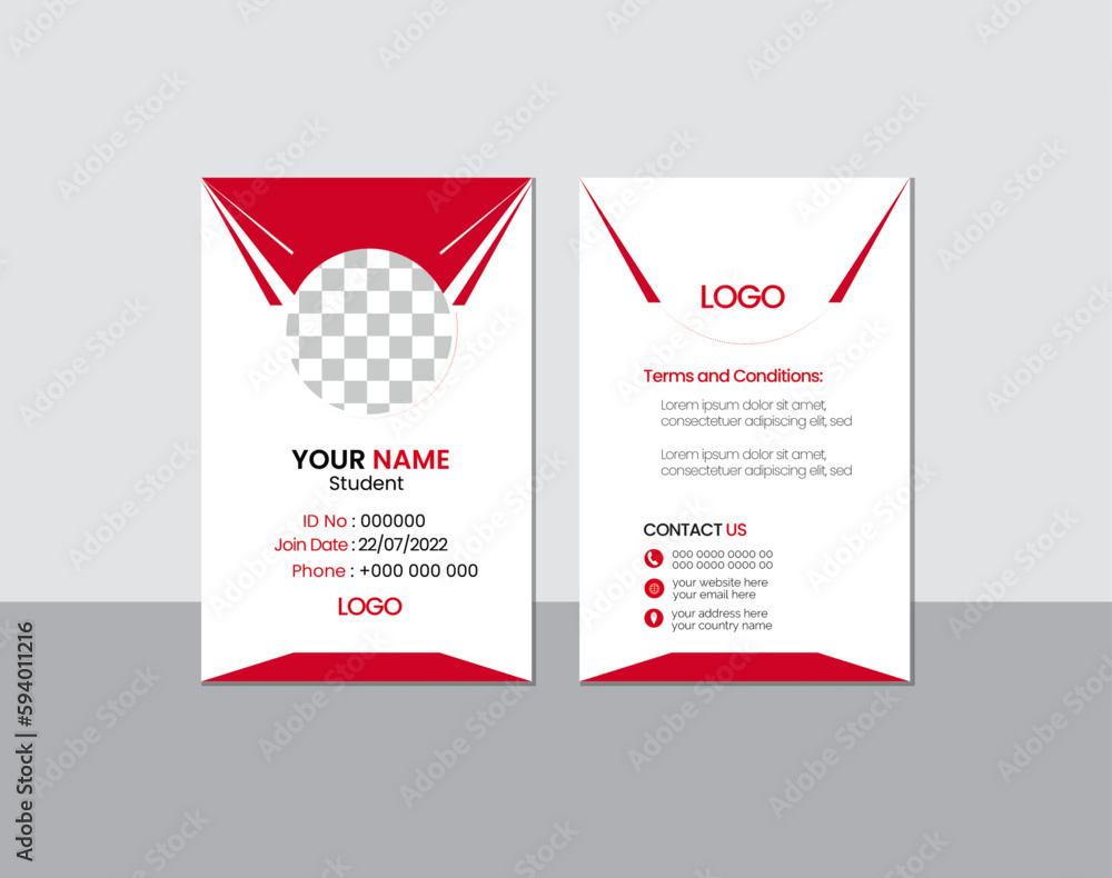 modern design template, Abstract professional id card design templates ...