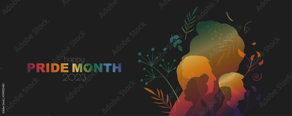 Happy Pride Month 2023 card. Stock Vector | Adobe Stock