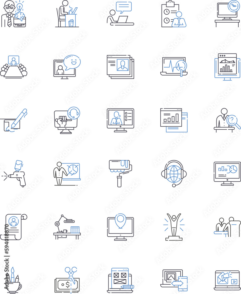 Brain dump line icons collection. Overload, Release, Clarity, Purge ...