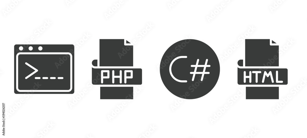 set of information technology filled icons. information technology ...