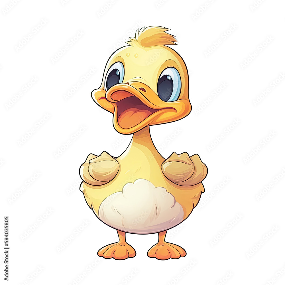 Smile Duck Sticker On Isolated Transparent Background, Png, Logo ...