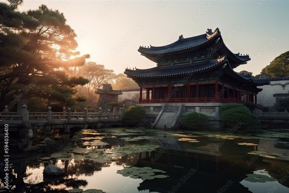 Palace created with Generative AI technology Stock Illustration | Adobe ...