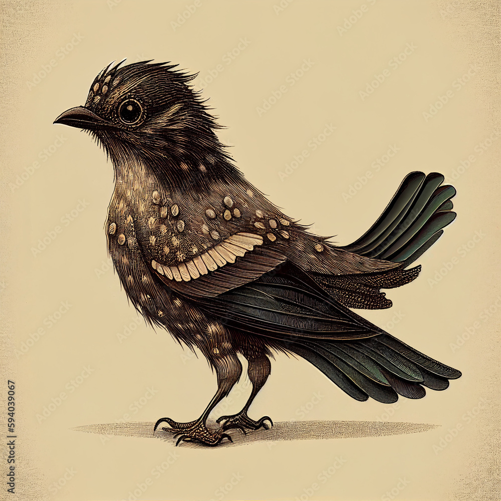 Bird with Hands: A Playful Illustration of Avian Anatomy - Generative ...